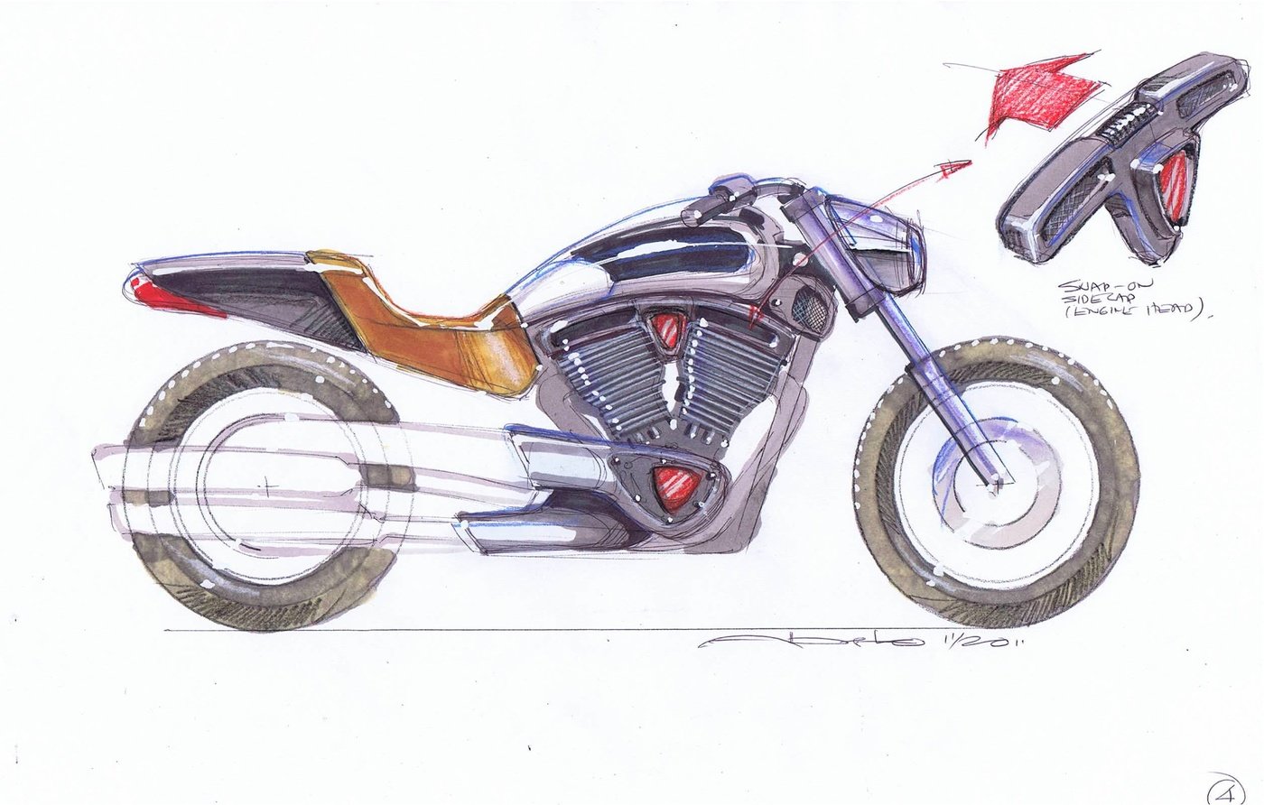 2011 Arlen Ness Victory Cafe Racer Concept by Alberto Hernandez Mendoza ...