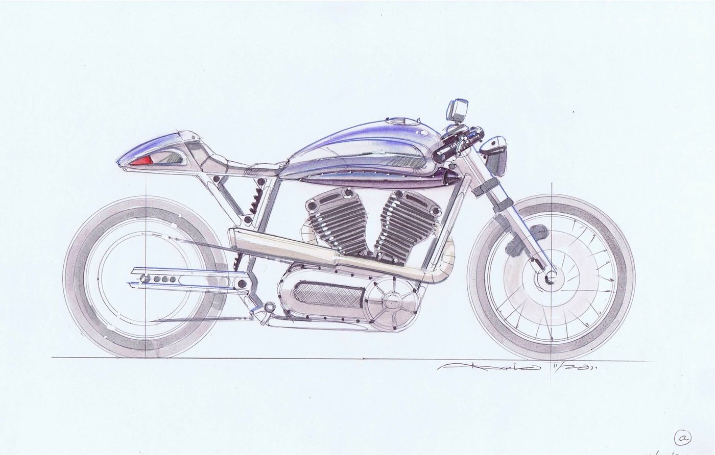 2011 Arlen Ness Victory Cafe Racer Concept by Alberto Hernandez Mendoza ...