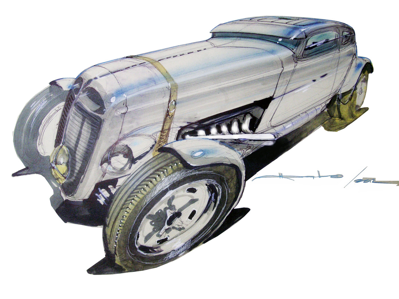 2012 - 2013 - Moal Coachbuilders. Eric Zausner "Blue Train" inspired ...