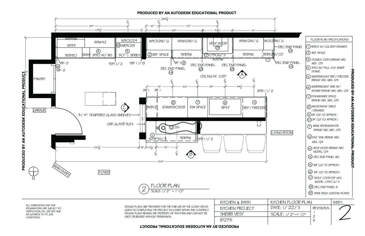 Residential Kitchen Project by Sherri Vest at Coroflot.com