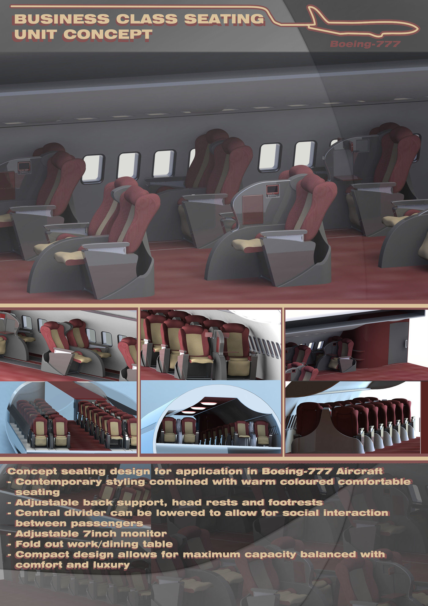 Boeing-777 Business Class Concept by Harry Lovell at Coroflot.com