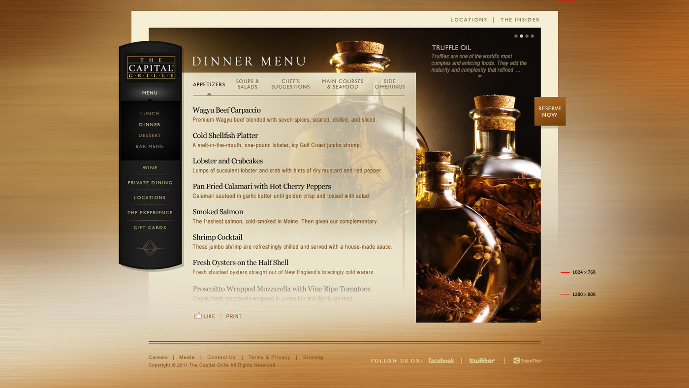 Capital Grille by William Lukach at Coroflot.com