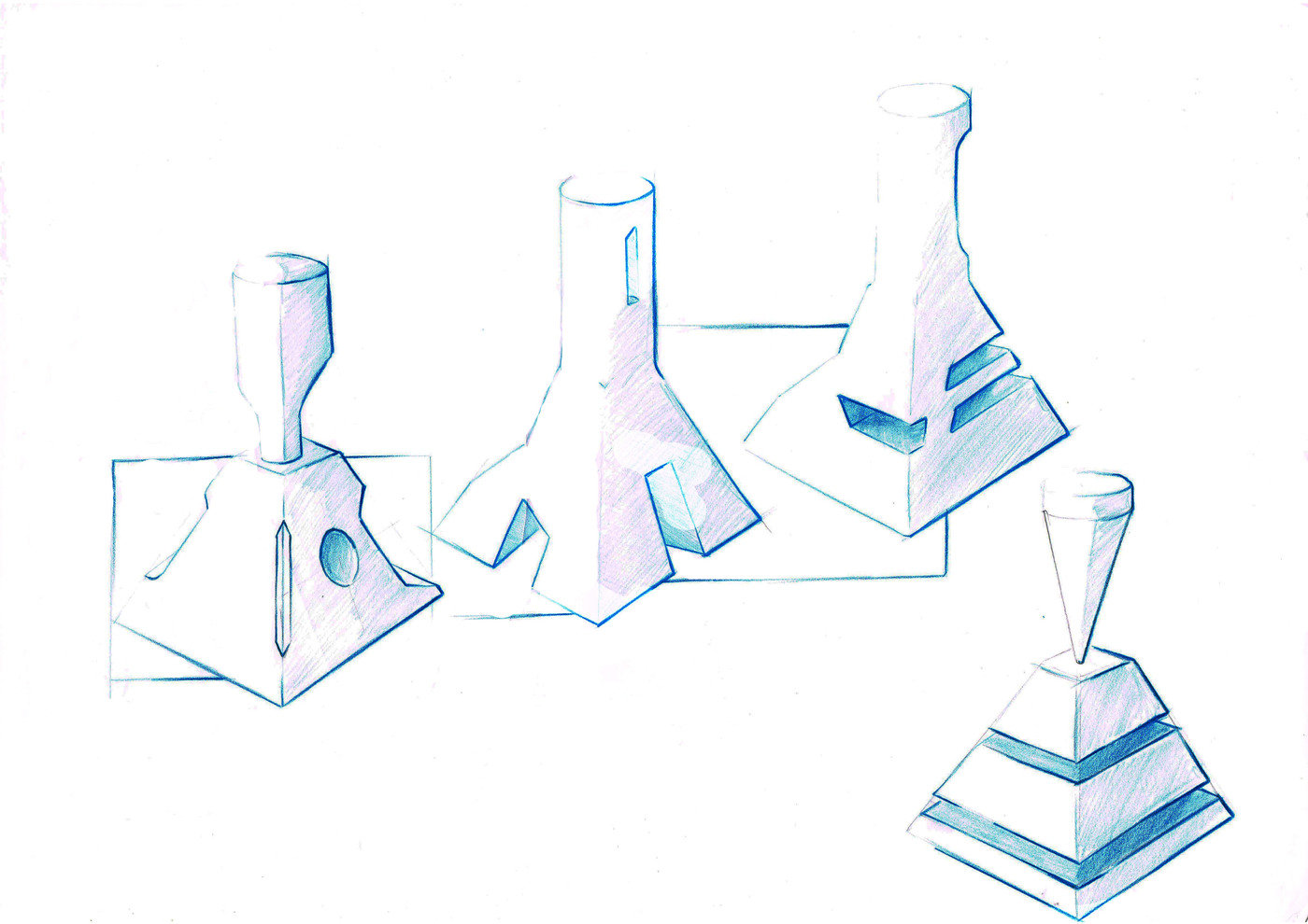 Form study sketches by Amir Iqbal at Coroflot.com