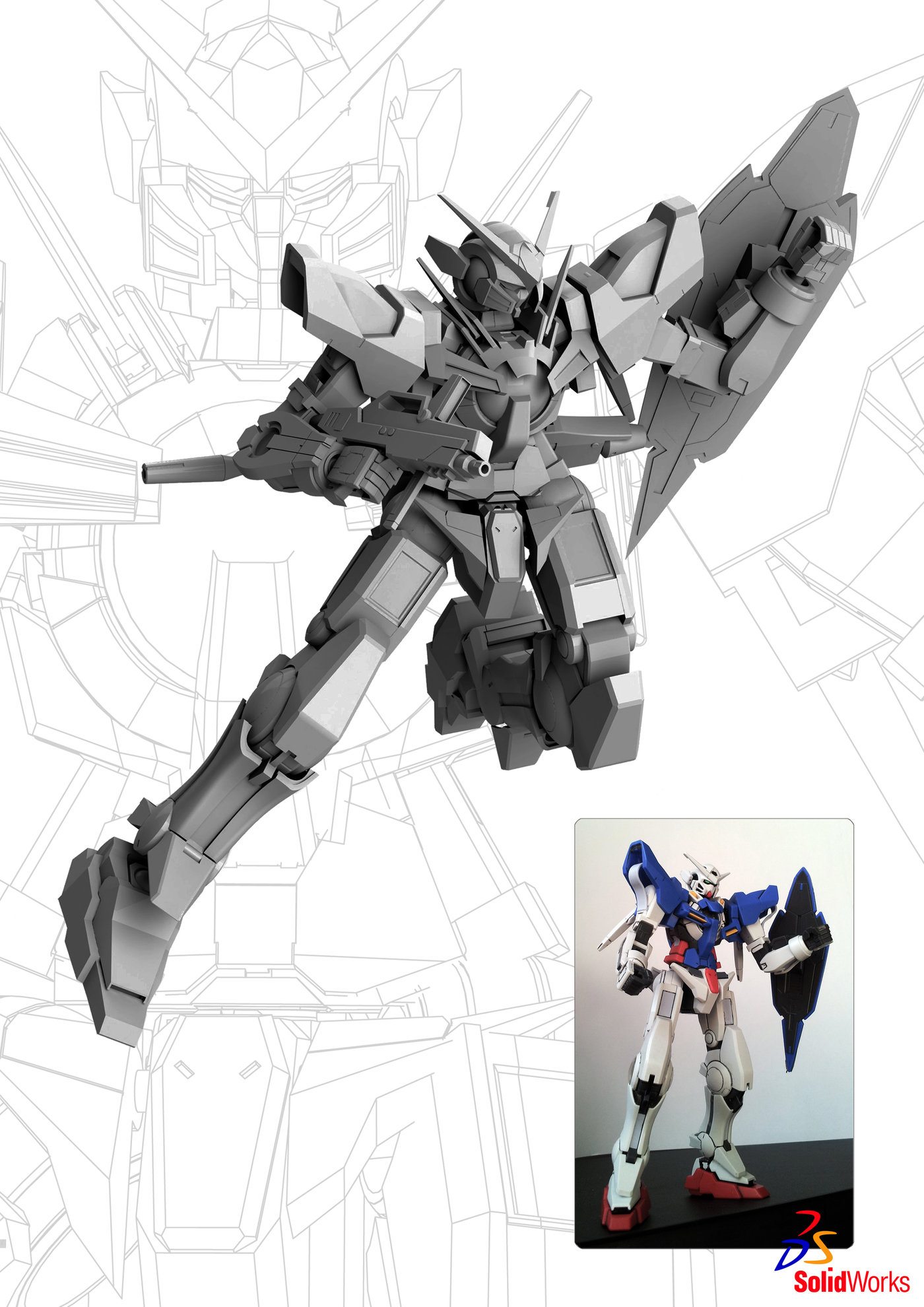 Gundam Solidworks Model by Vasyl Rabshtyna at Coroflot.com