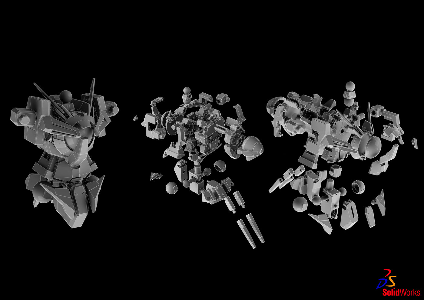 Gundam Solidworks Model by Vasyl Rabshtyna at Coroflot.com