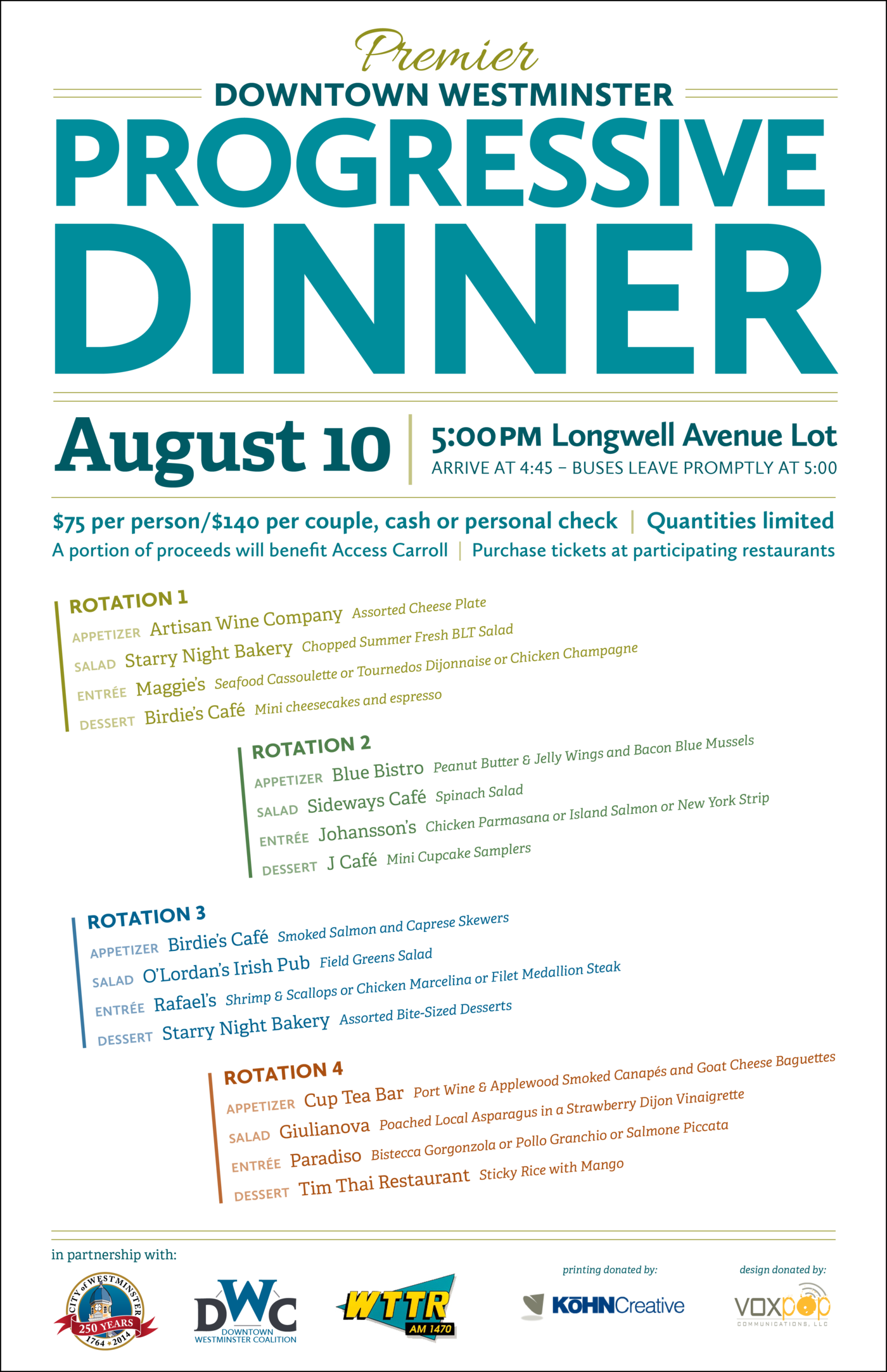 Progressive Dinner Poster by Tracy Anadale at Coroflot.com