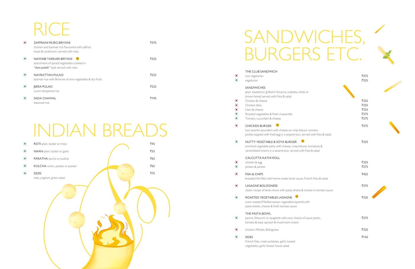 Melange Menu by Anshuman R Kamle at Coroflot.com