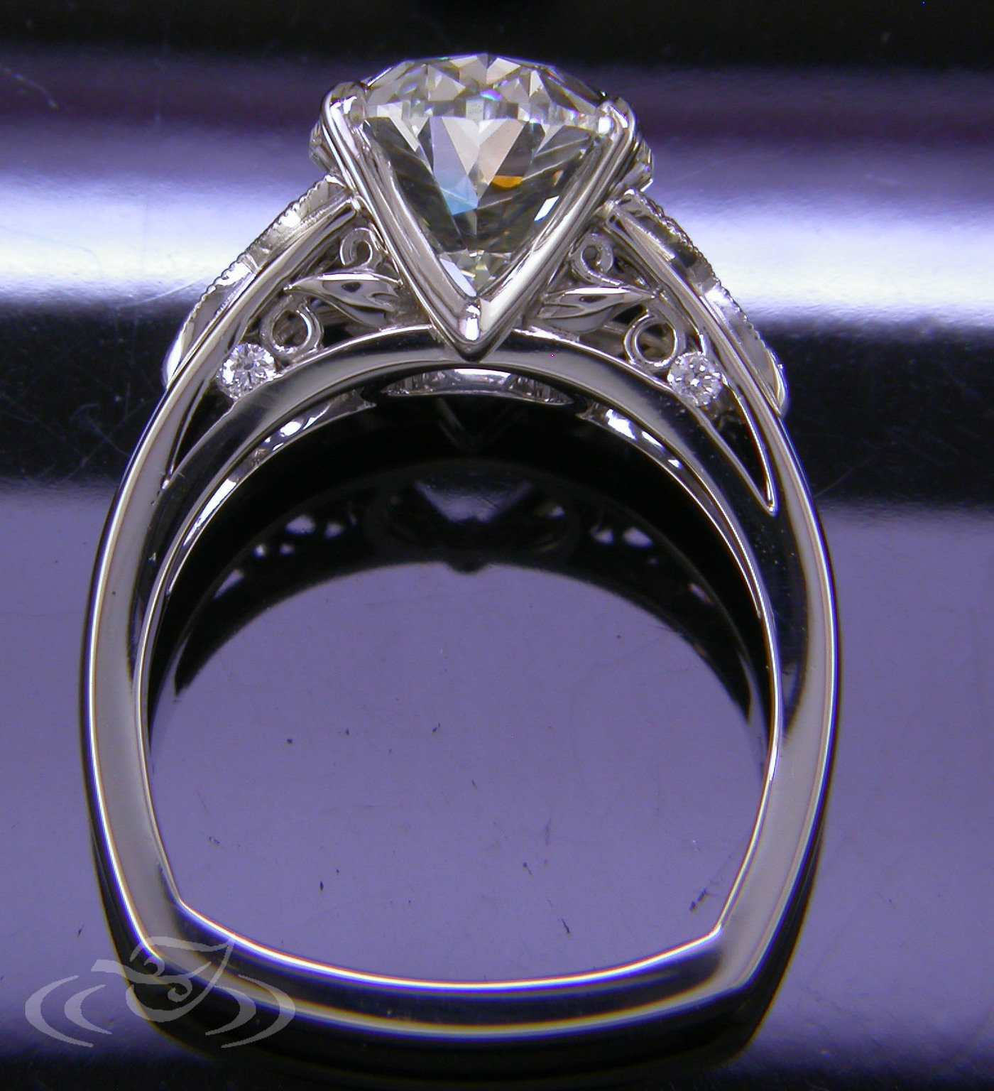 Custom Platinum Oval Diamond Ring by Joe Worley at Coroflot.com