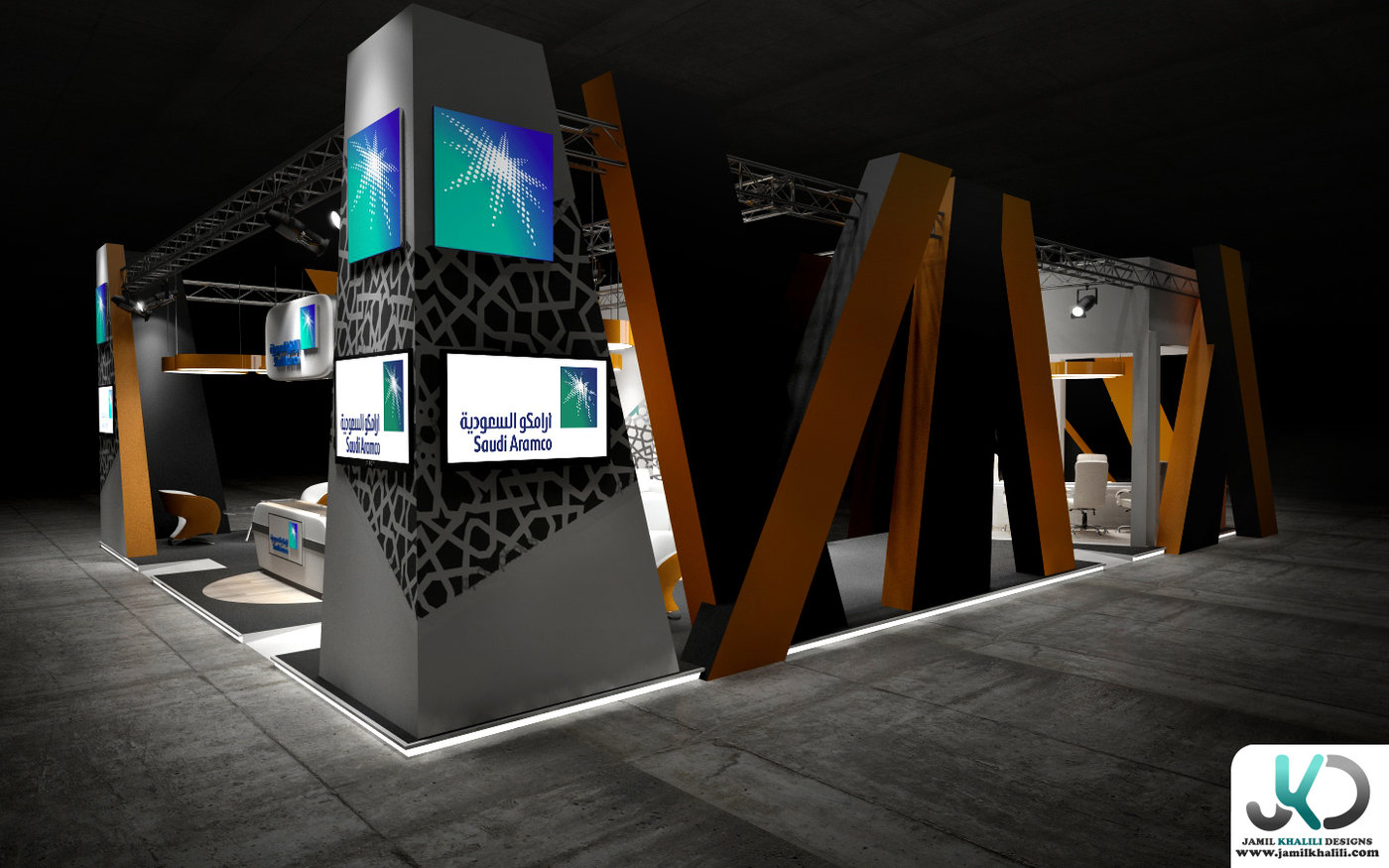 Aramco - 3d Exhibition design ( Concept A ) by Jamil Khalili at ...