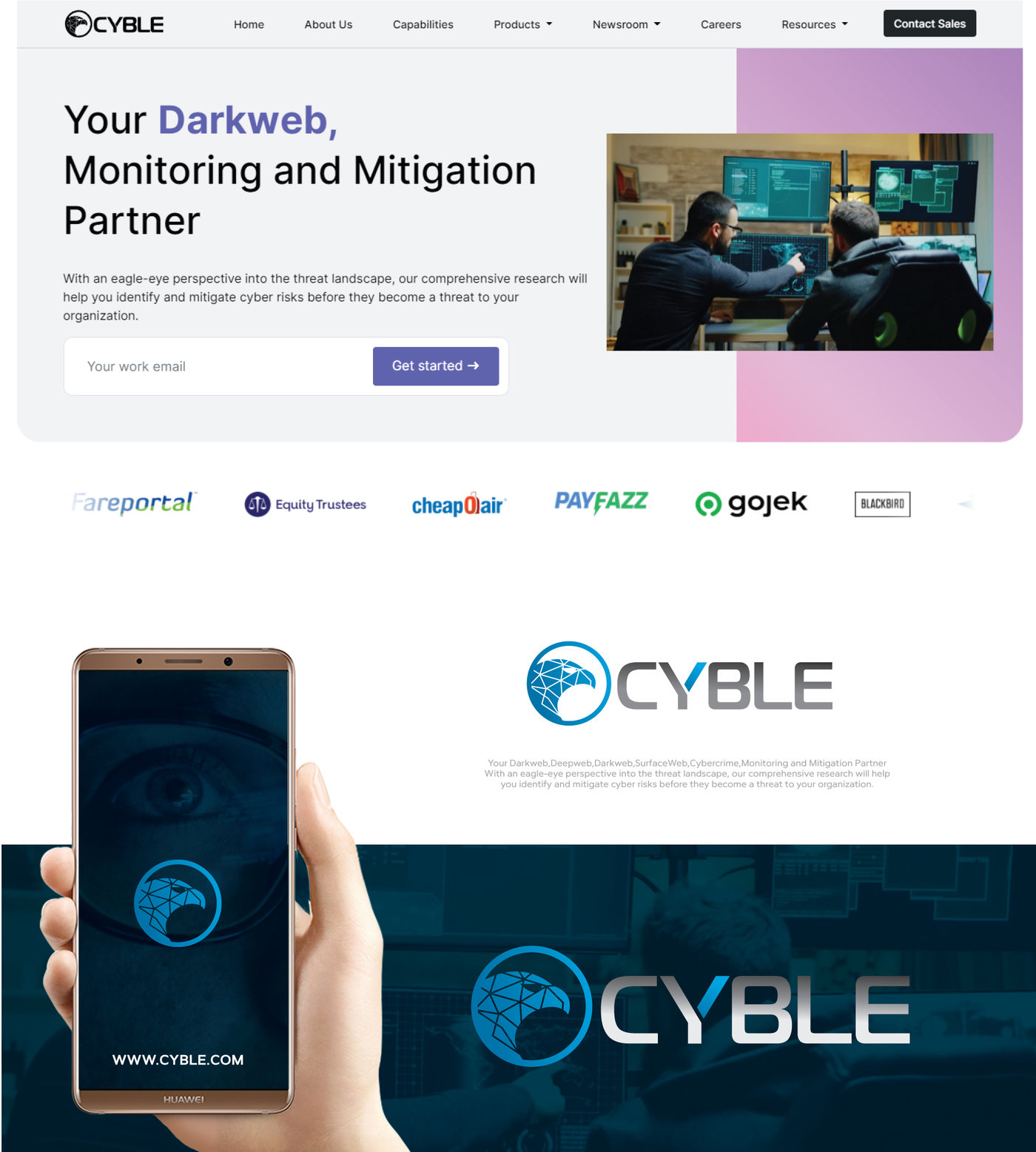 Logo for Cyble - Cyber threat intelligence by Subha Islam at Coroflot.com