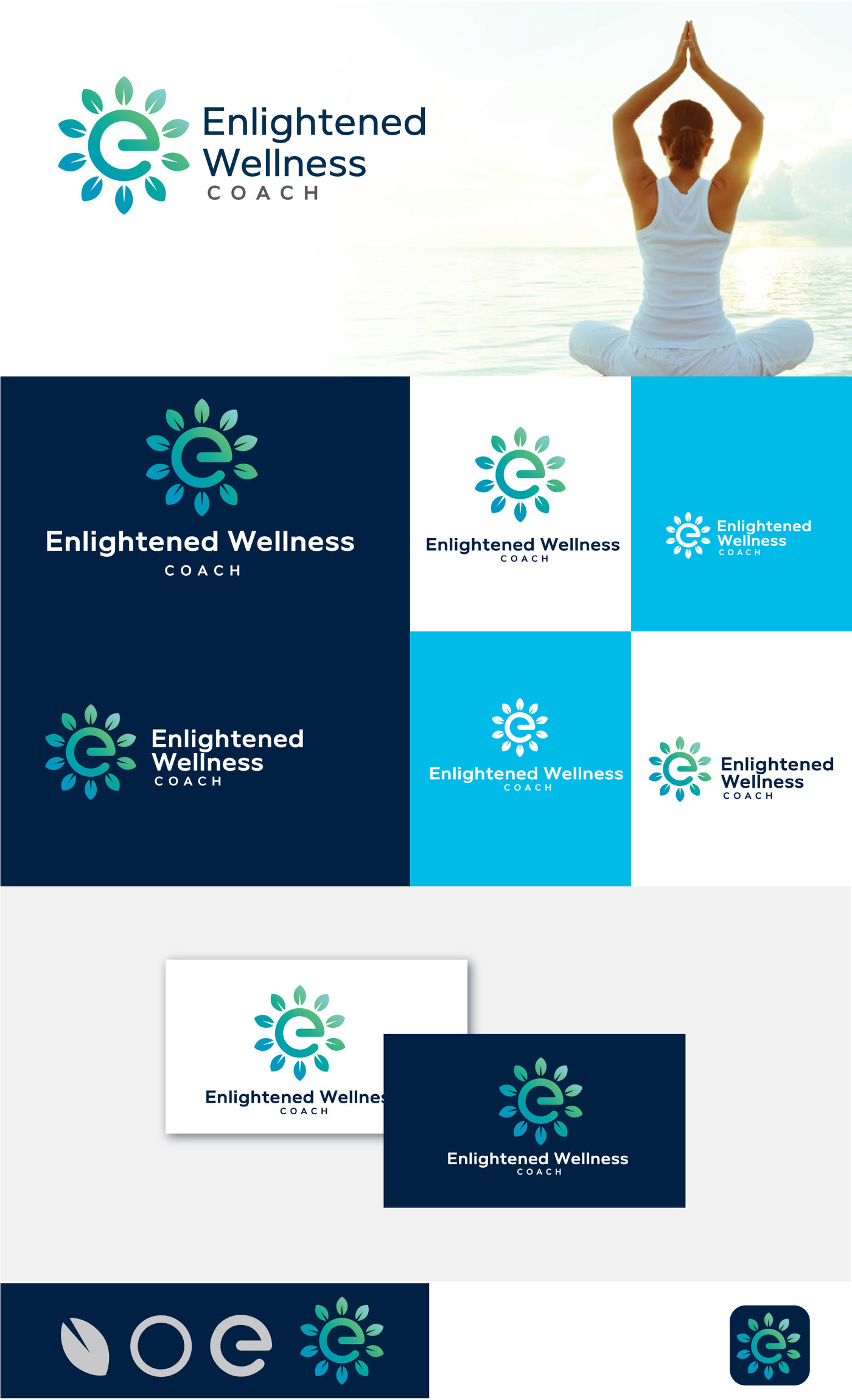 Logo for Enlighten wellness coach by Subha Islam at Coroflot.com