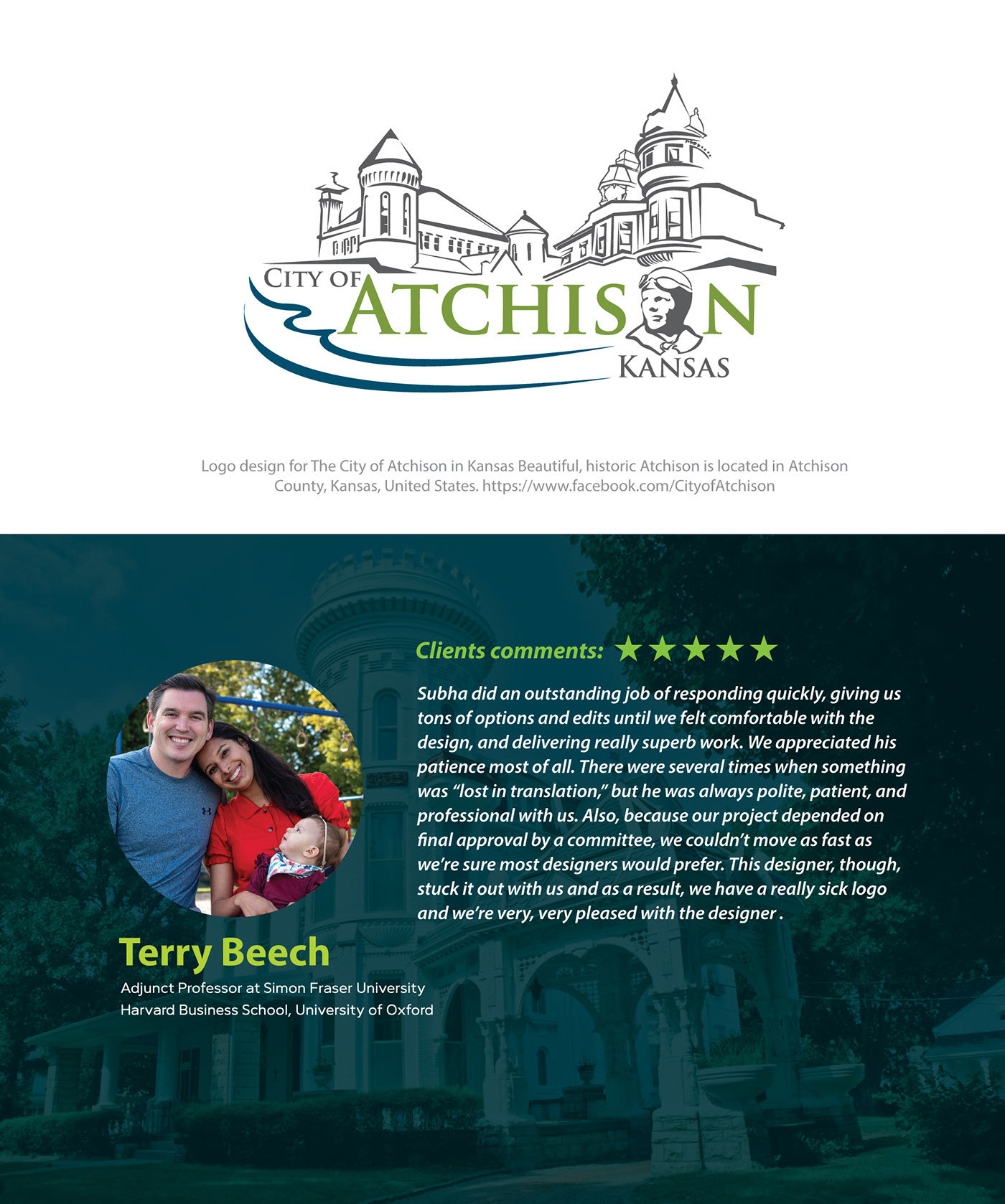 Artistic Logo Design for City of Atchison, Kansas by Subha Islam at ...