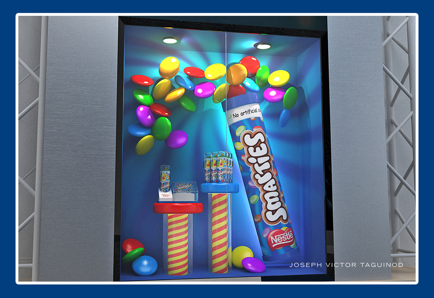 Smarties Window Display by Joseph Victor Taguinod at Coroflot.com