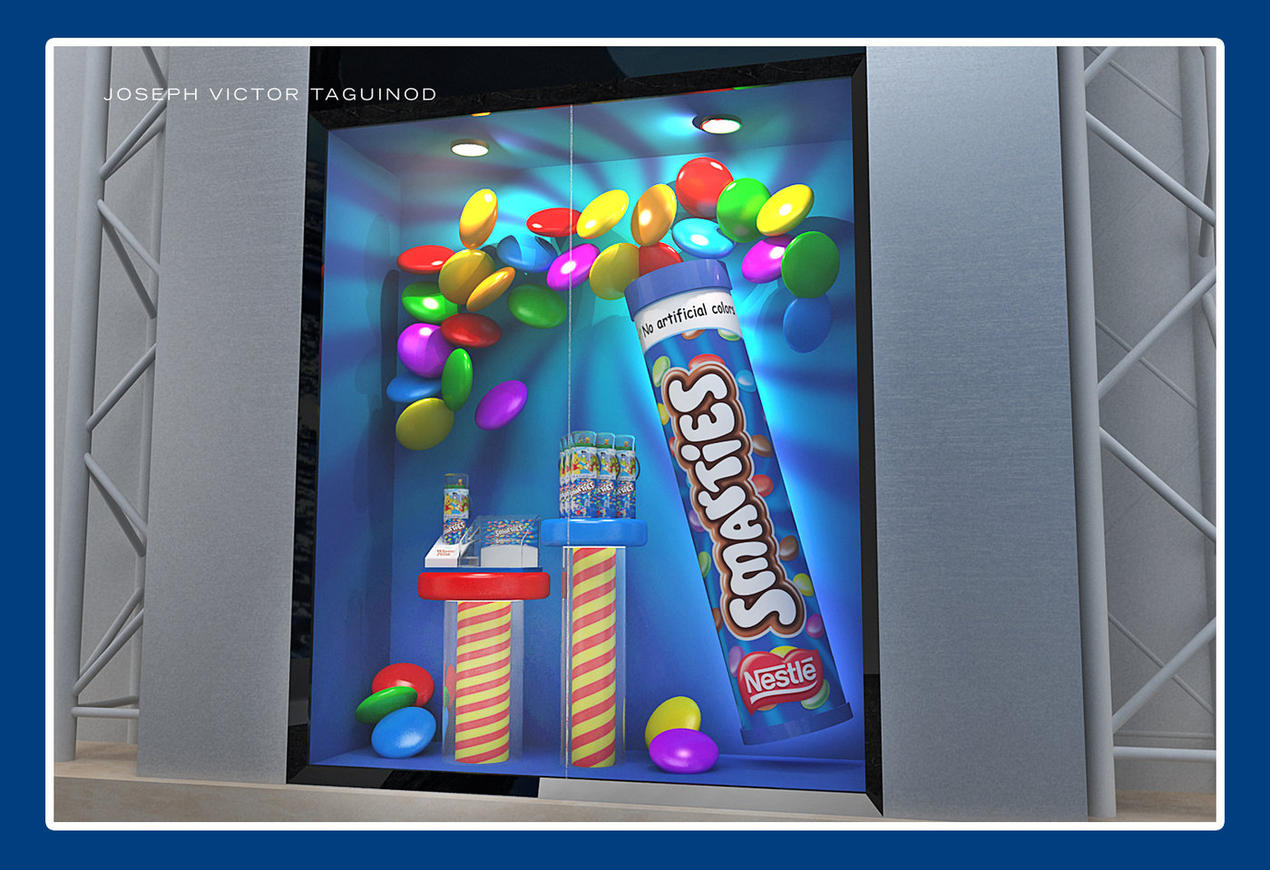 Smarties Window Display by Joseph Victor Taguinod at Coroflot.com