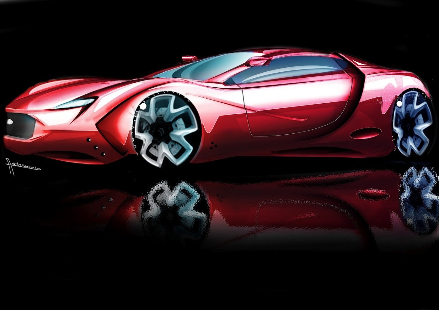 Photoshop Car renders by Aldo Schurmann at Coroflot.com
