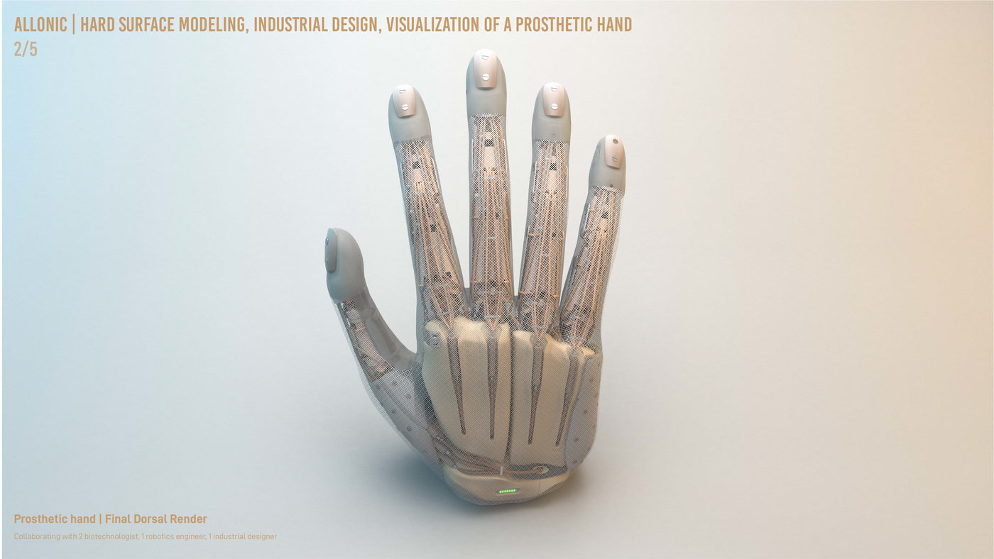 Prosthetic Hand Design & Visualization For Allonic Robotics (2022) by ...