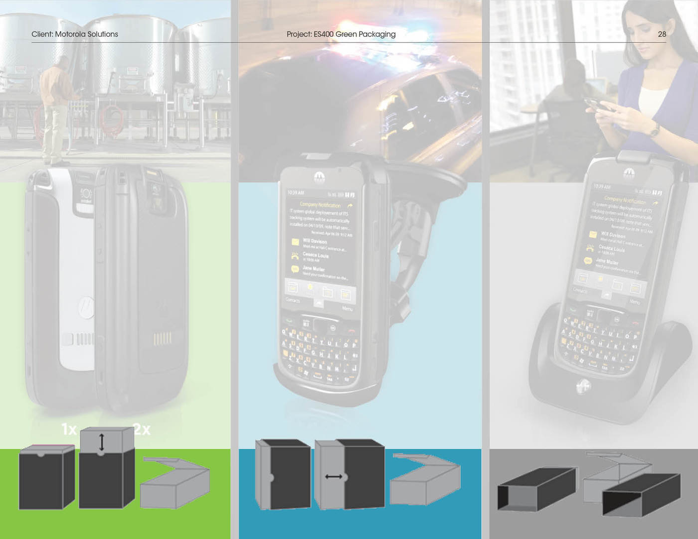 Motorola Solutions ES400 Eco-Packaging by Eric Zhu at Coroflot.com
