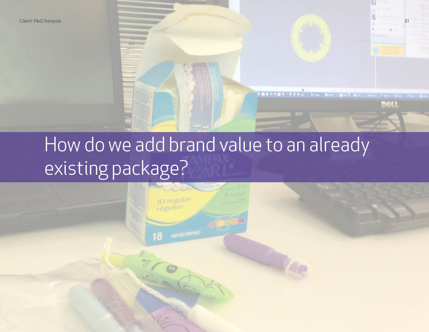 Tampax Pearl 3D Texture Mapping by Eric Zhu at Coroflot.com