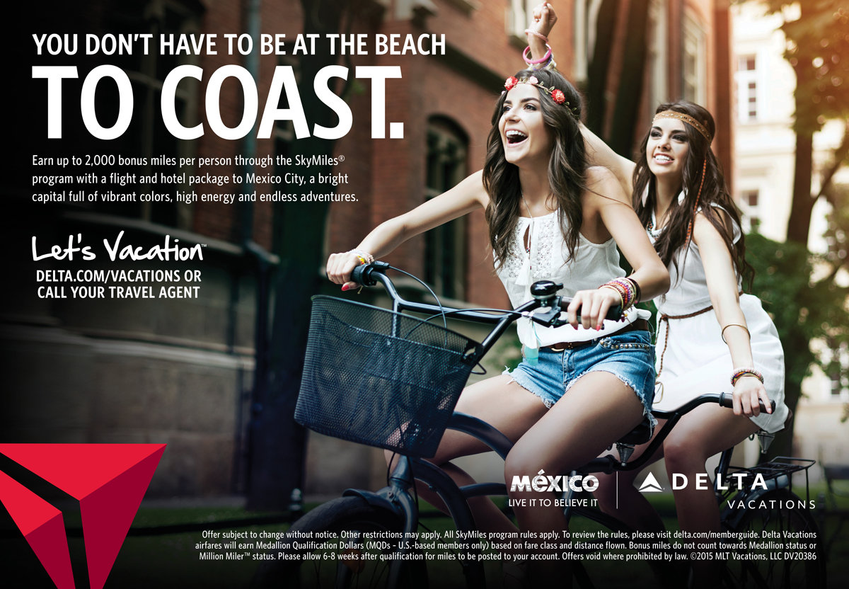 Ad Campaign: Billboard & Magazine Design: Delta Airlines + Mexico ...