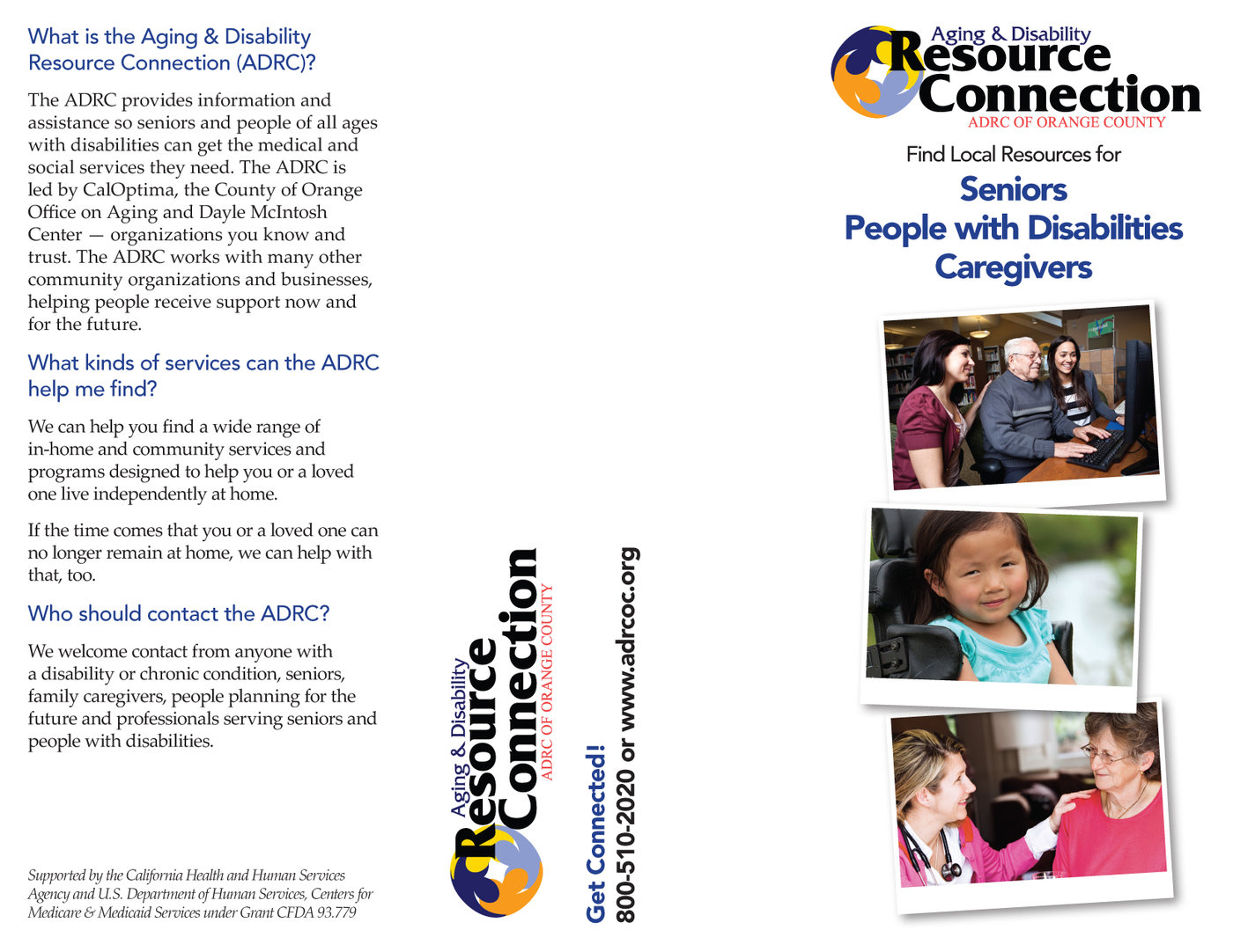 Aging and Disabiliy Resource Connection - ADRC trifold brochure by Paul ...
