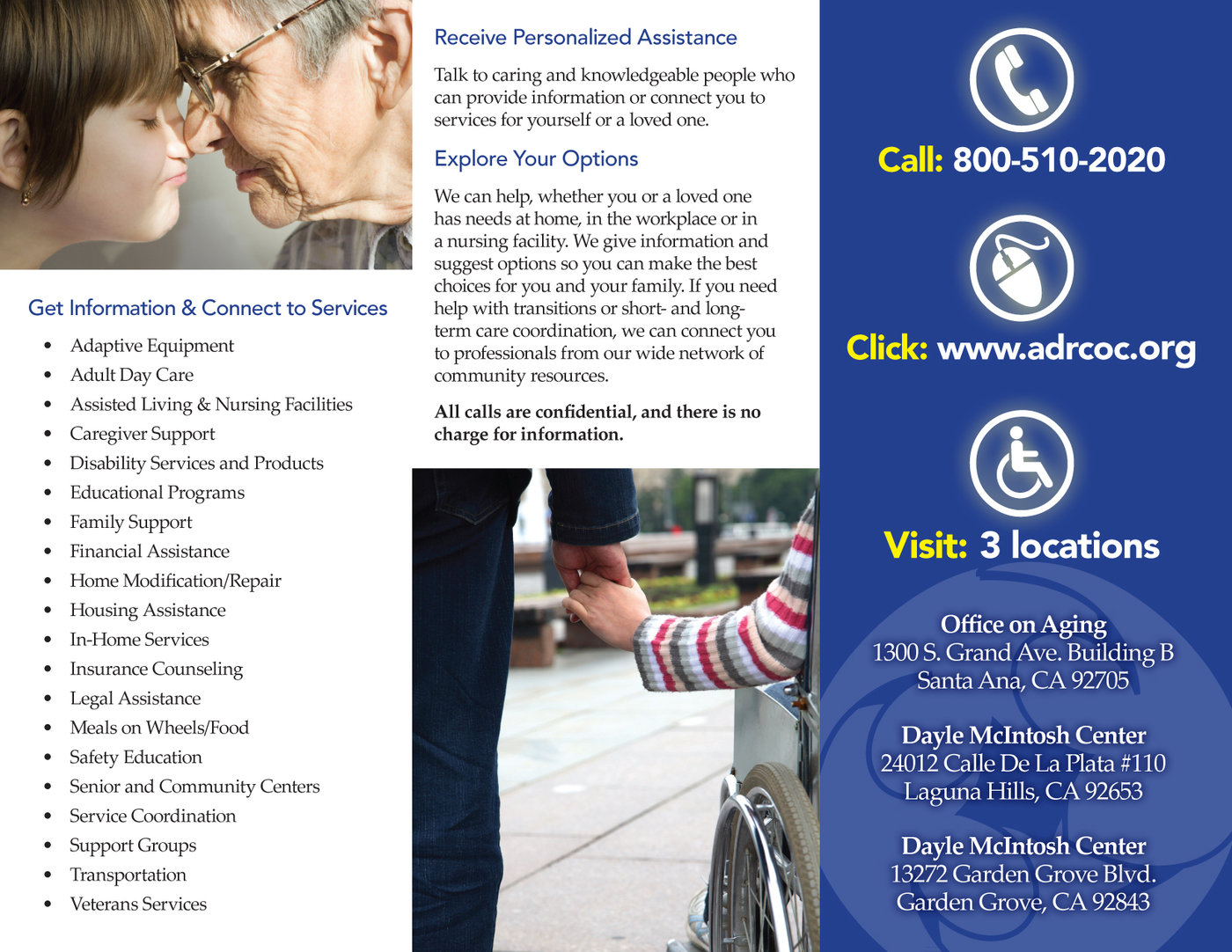Aging and Disabiliy Resource Connection - ADRC trifold brochure by Paul ...