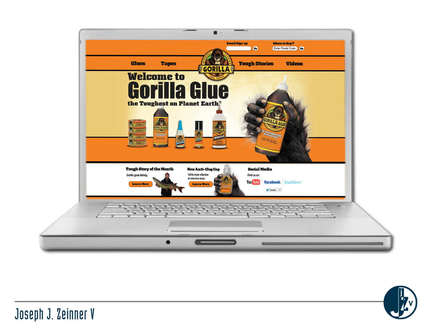 Gorilla Website by Joe Zeinner at Coroflot.com