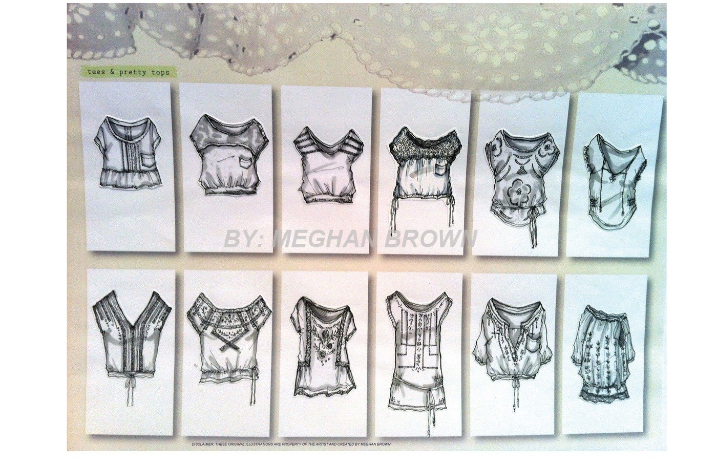 Illustrative Flat Sketches by Meghan Brown at Coroflot.com