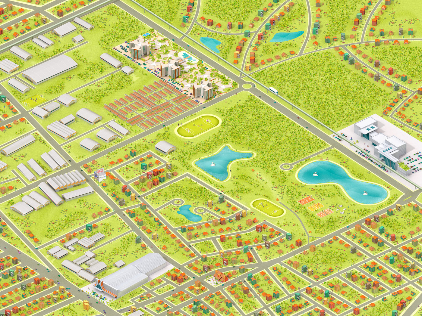 Mapas lúdicos Life Park by Amello Illustration at Coroflot.com