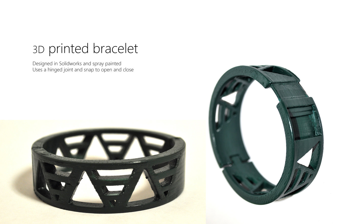 3D printed bracelet by Dana Skelton at Coroflot.com