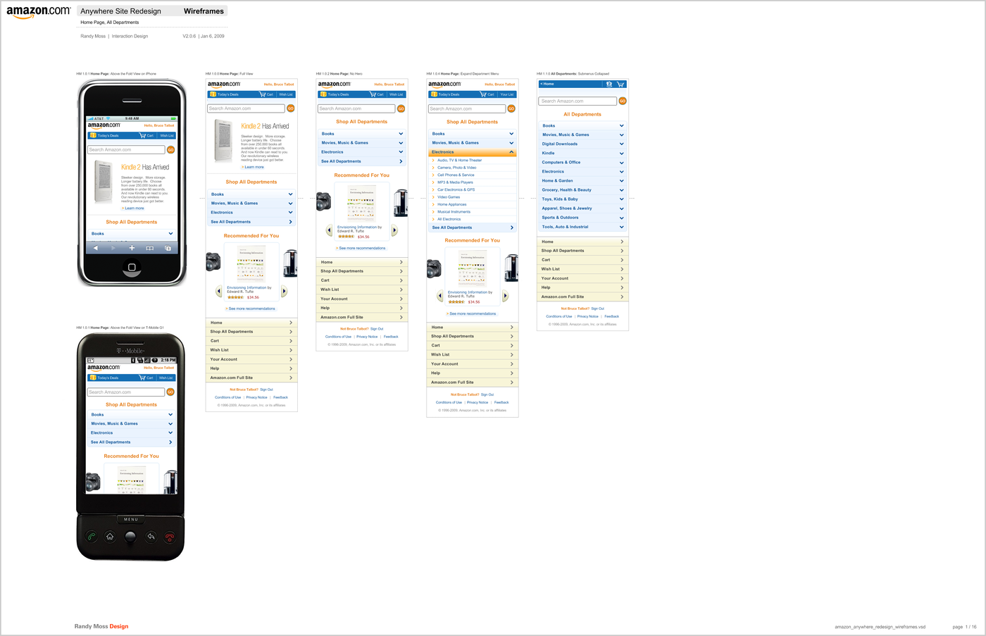 Amazon Mobile Site Redesign by Randy Moss at Coroflot.com