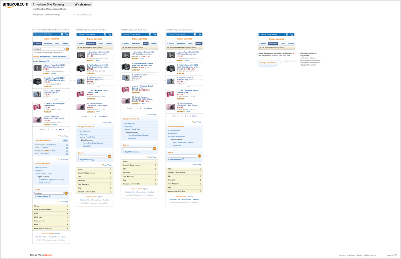 Amazon Mobile Site Redesign by Randy Moss at Coroflot.com