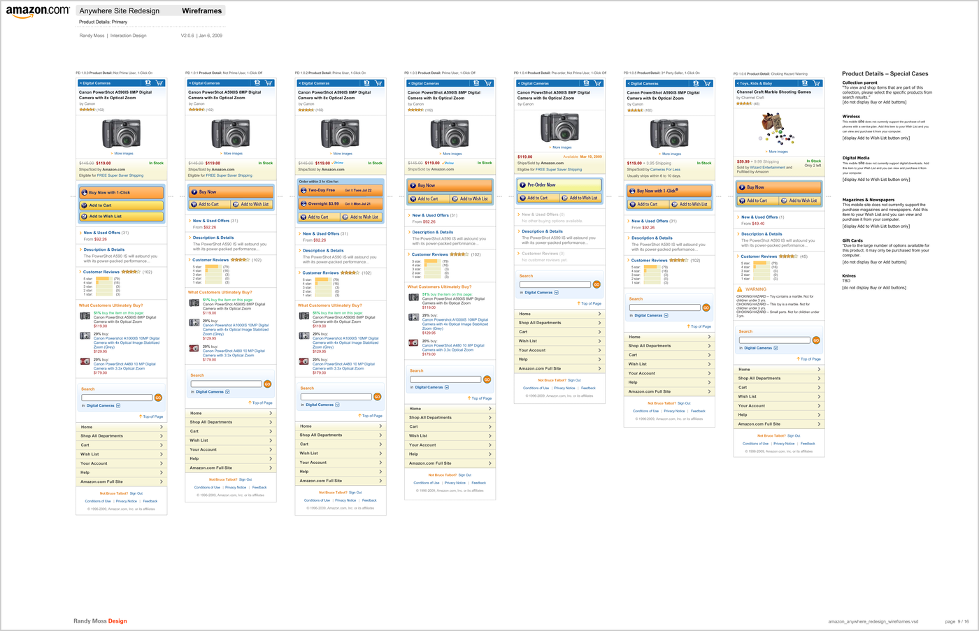 Amazon Mobile Site Redesign by Randy Moss at Coroflot.com