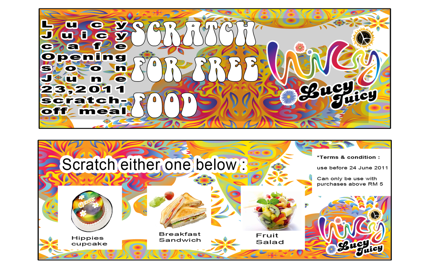 Lucy Juicy Cafe - Graphic Design by Syafiq Zaini at Coroflot.com