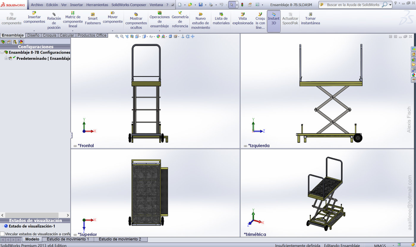Scissors lift (Elevador de tijeras) Tecnologia-4 by Alexis Fisch at ...