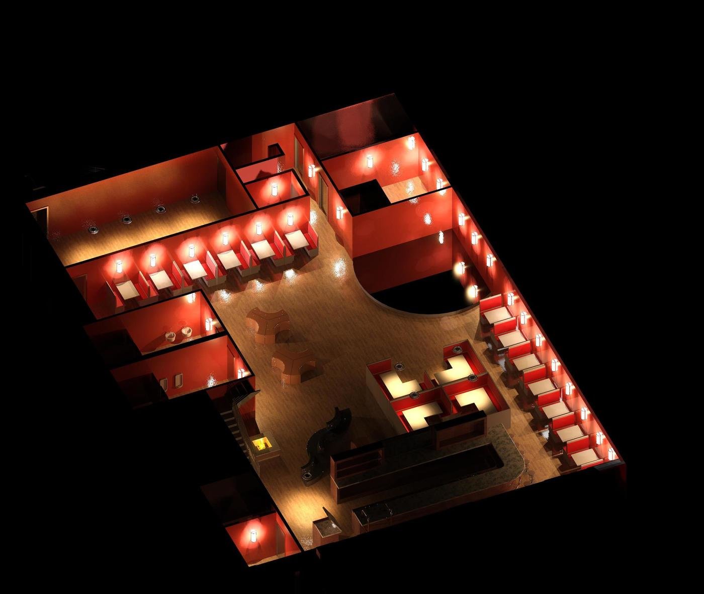 Night Club Design "FIRE" - Revit by Kristin Espinosa at Coroflot.com