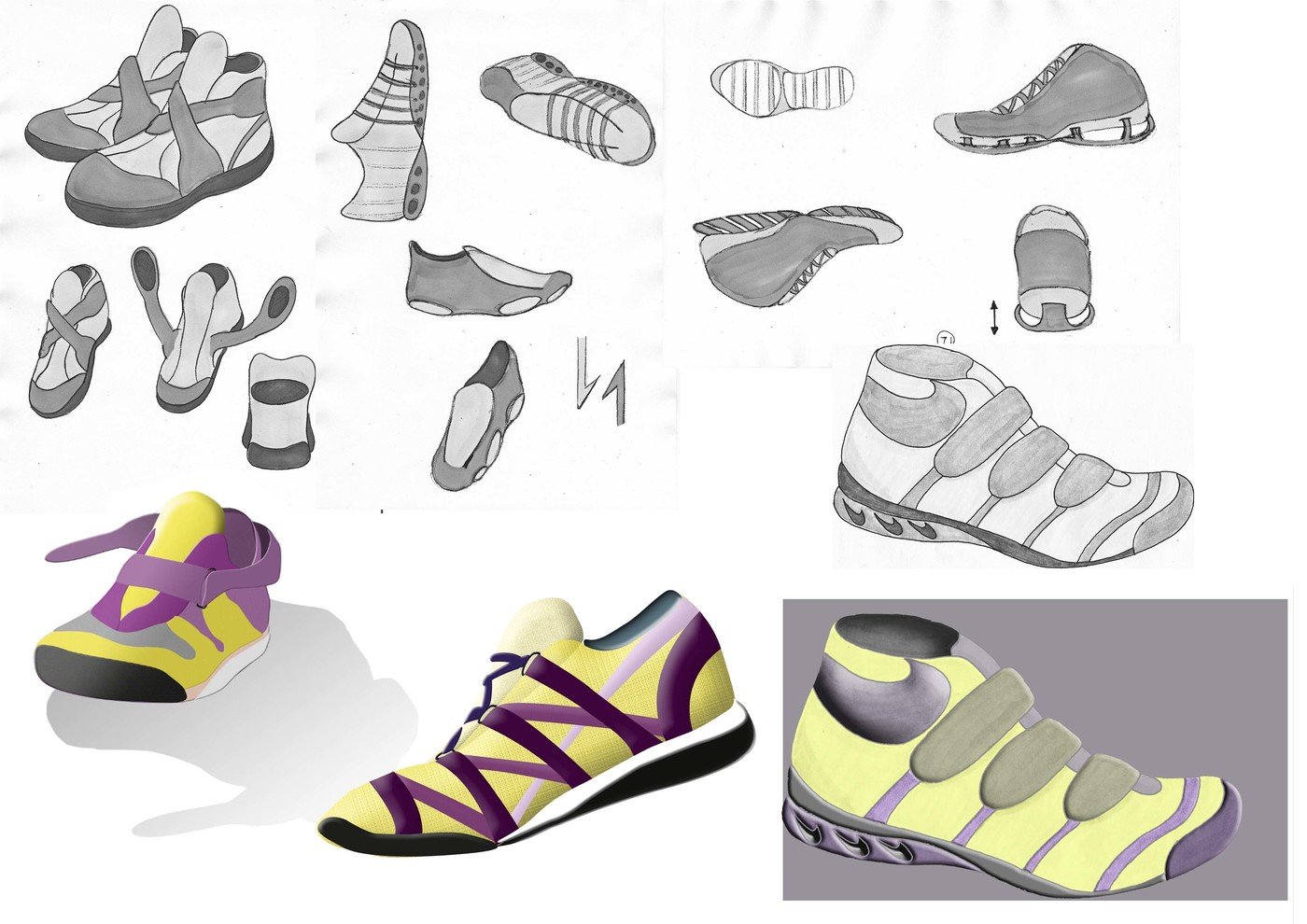Sports shoe modelling by Duncan Rutishauser at Coroflot.com