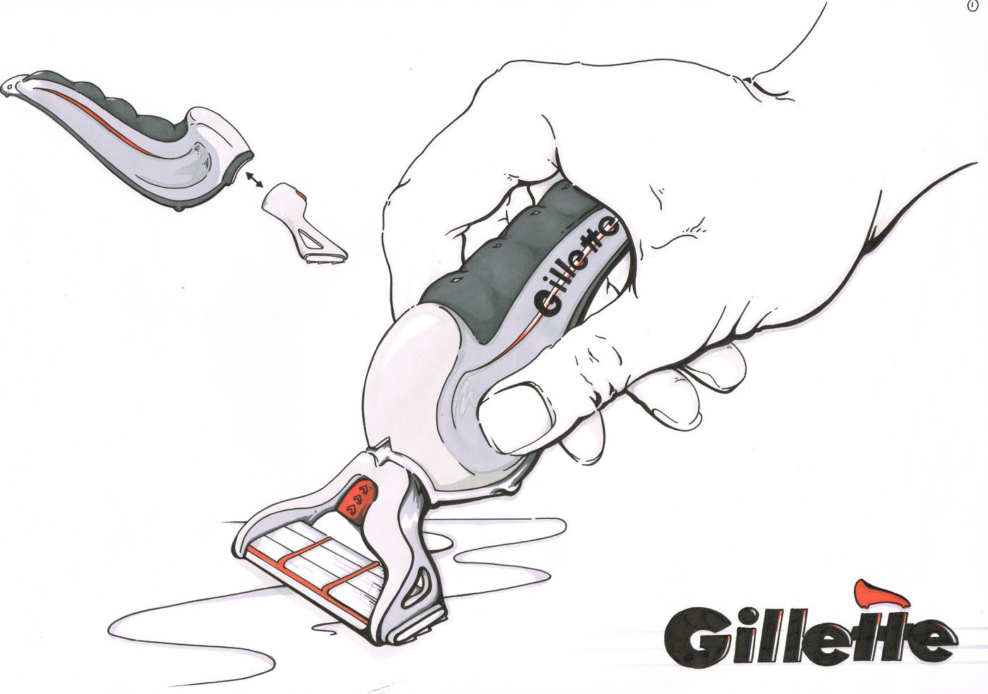 Gillette: Ergonomic Razor by Joel Vallance at Coroflot.com