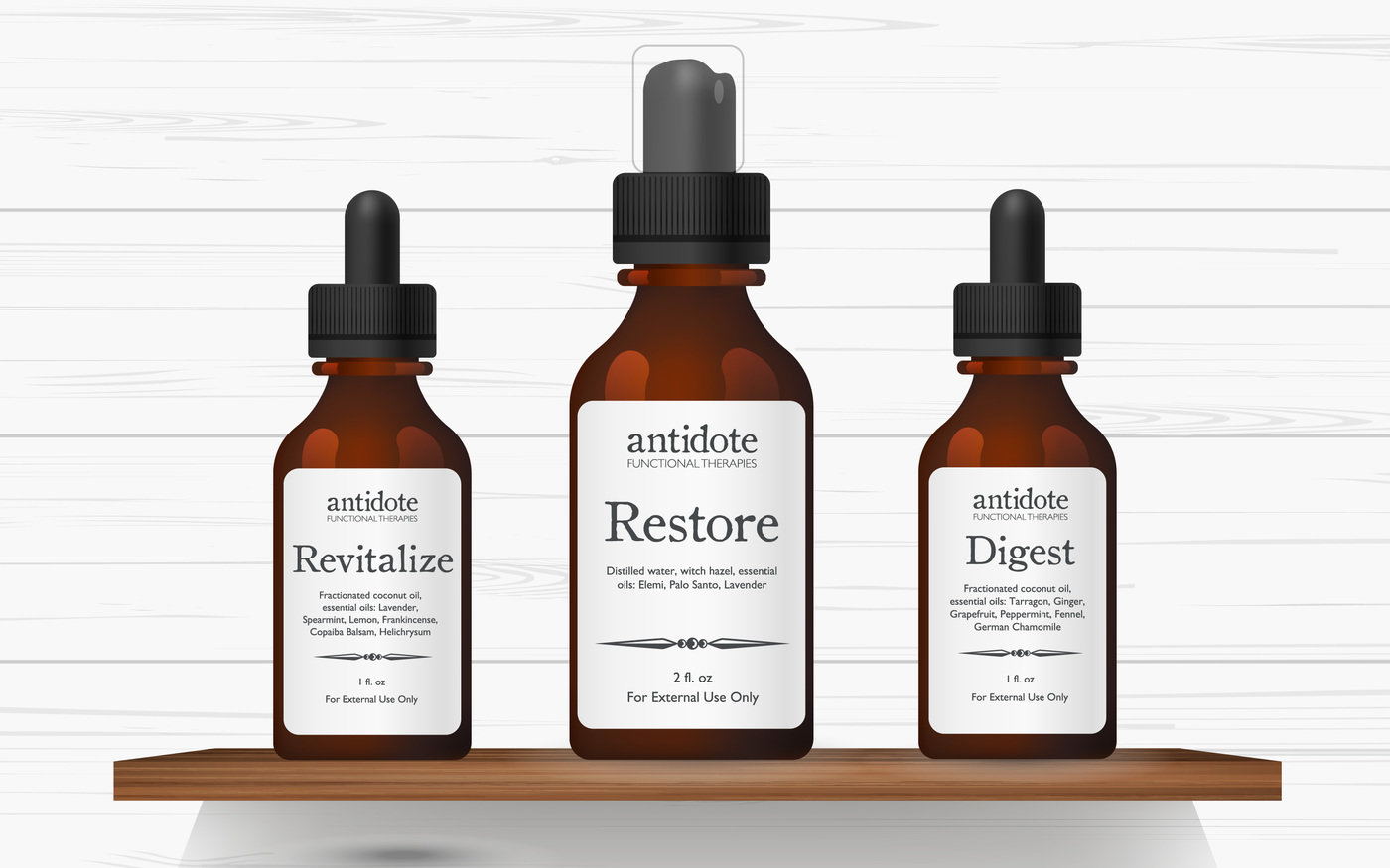 Antidote Functional Therapies Aromatherapy Line by Amber Counihan at ...