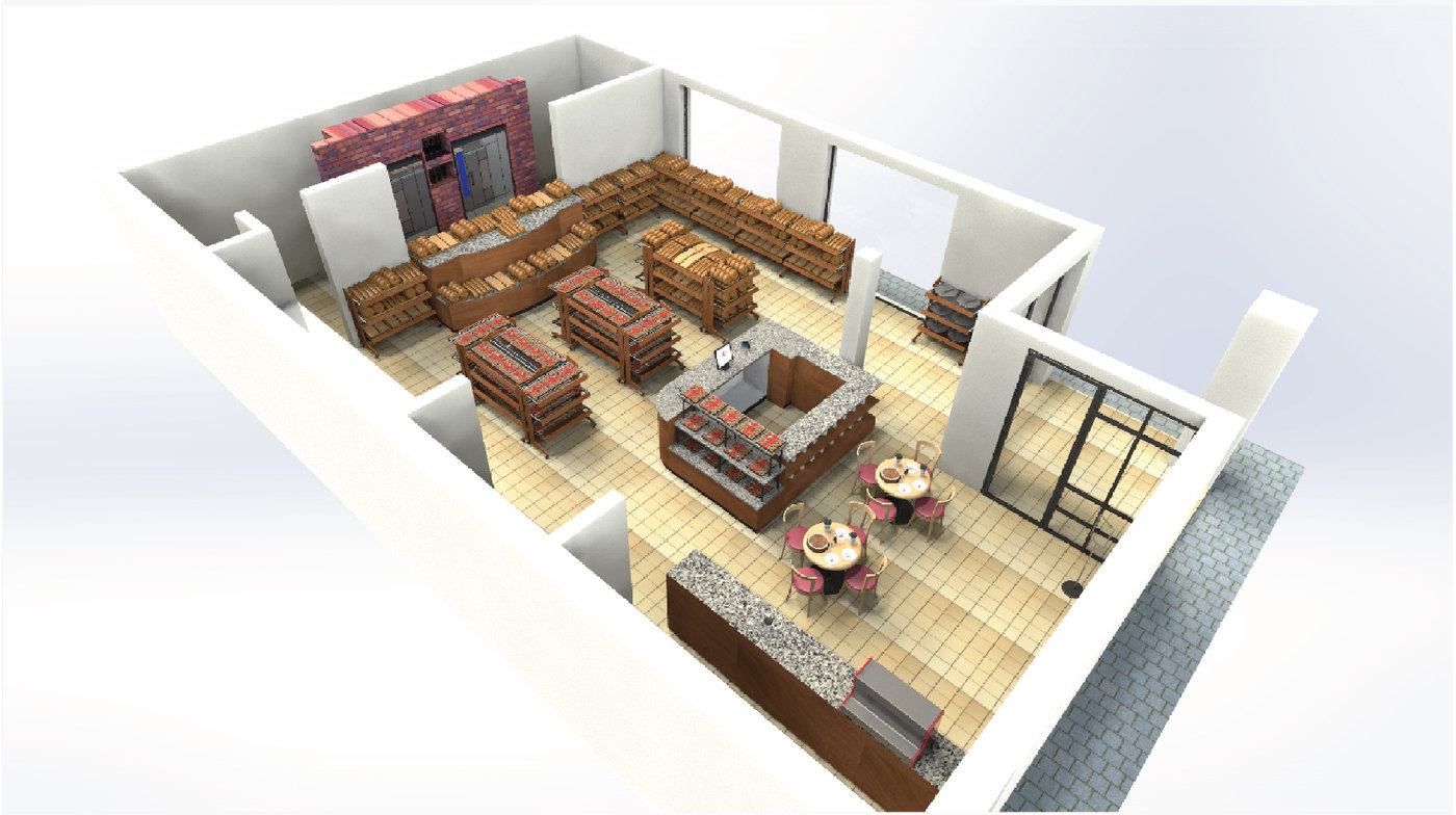 Bakery store design by Adrian Zamora at Coroflot.com