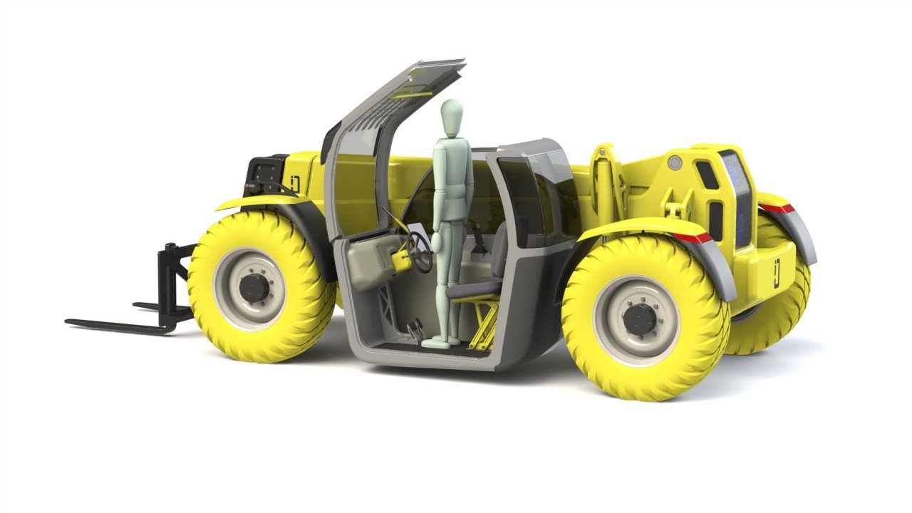 Telehandler cab design_ageing operator by Javier Gutierrez at Coroflot.com