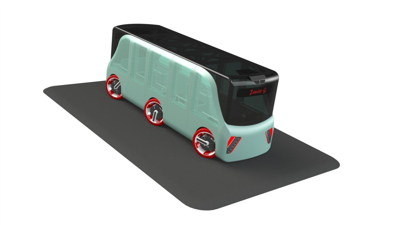 Autonomous bus concept by Javier Gutierrez at Coroflot.com