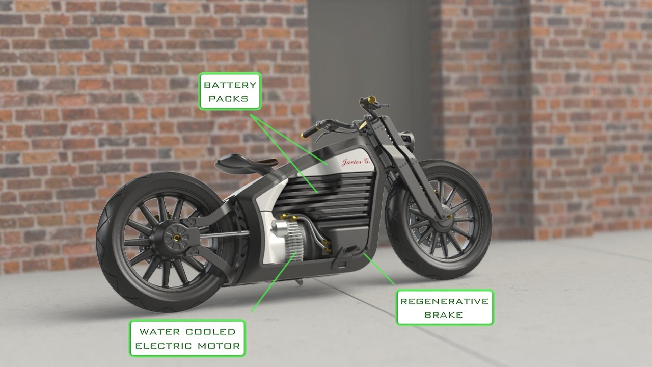 Electric motorcycle concept. Electric bobber motorcycle by Javier ...