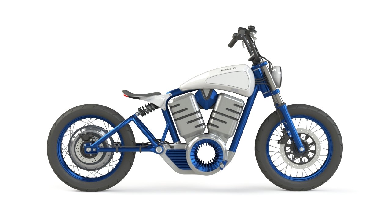 Electric motorcycle design. Street bobber motorcycle by Javier ...