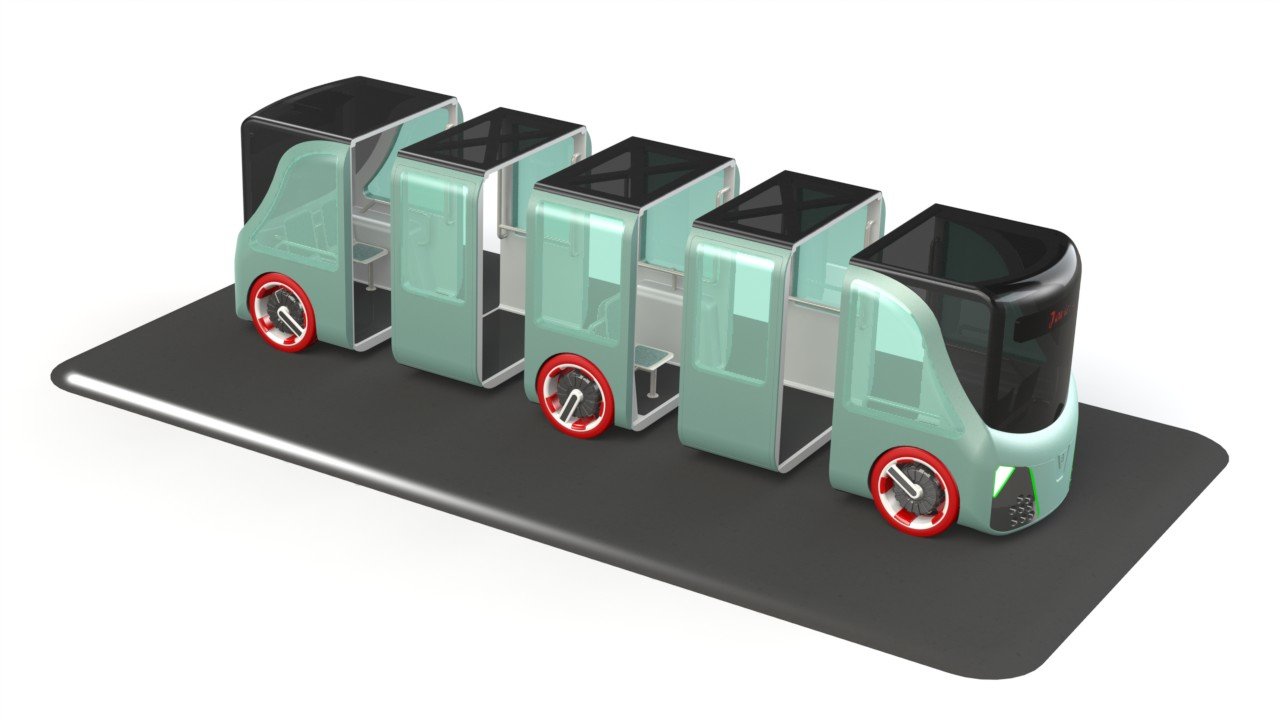 Autonomous bus concept by Javier Gutierrez at Coroflot.com