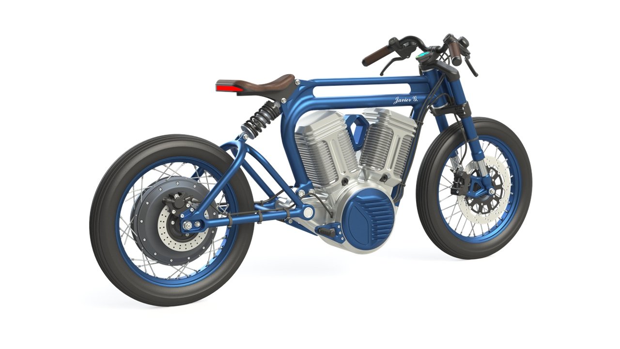 Electric motorcycle design. Electric retro motorcycle by Javier ...