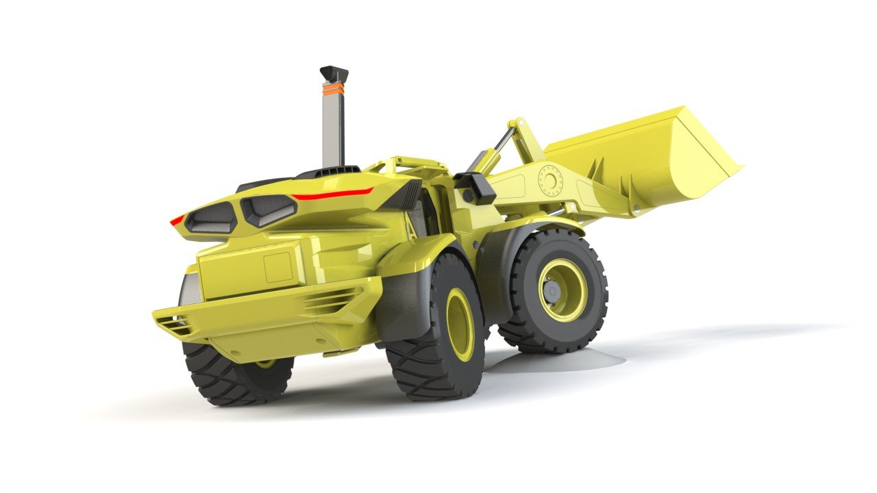 Wheel loader concept by Javier Gutierrez at Coroflot.com