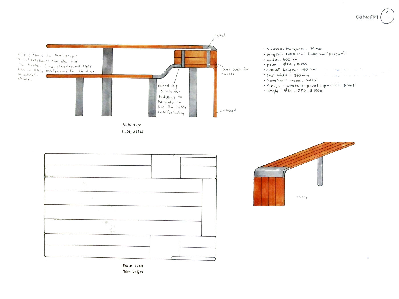 PIcnic Table for Parents and Toddlers by Nitigarn Siripanich at ...