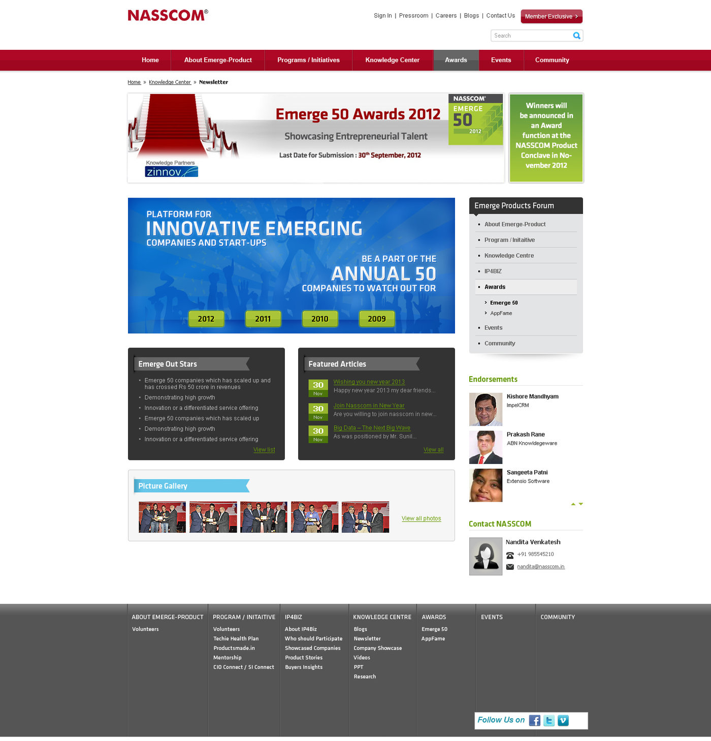 NASSCOM - Layouts by Sumit Kumar at Coroflot.com
