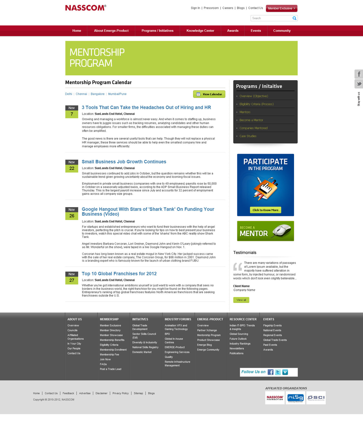 NASSCOM - Layouts by Sumit Kumar at Coroflot.com