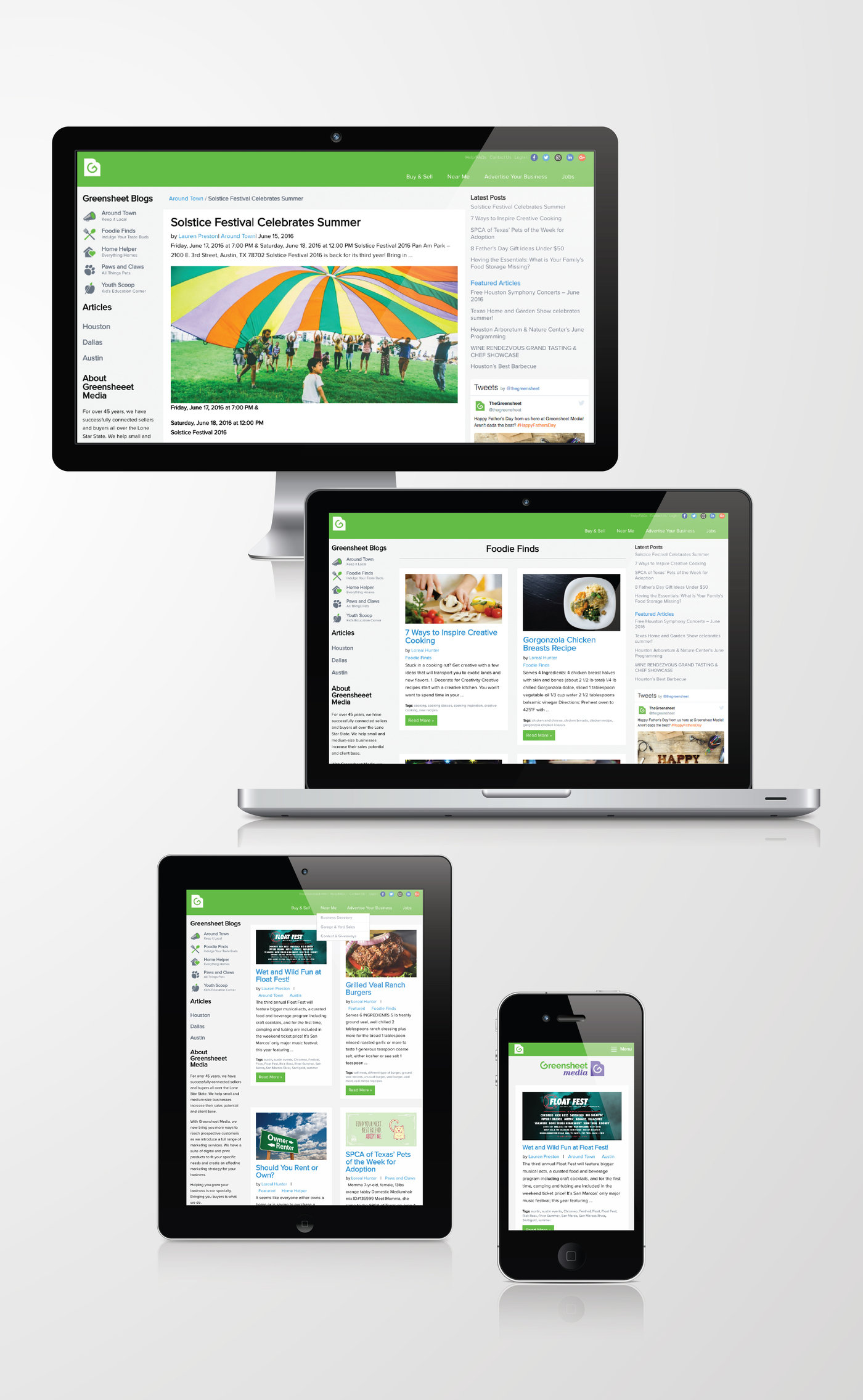 Greensheet Media - Custom Wordpress Theme by Mary Shamburger at ...